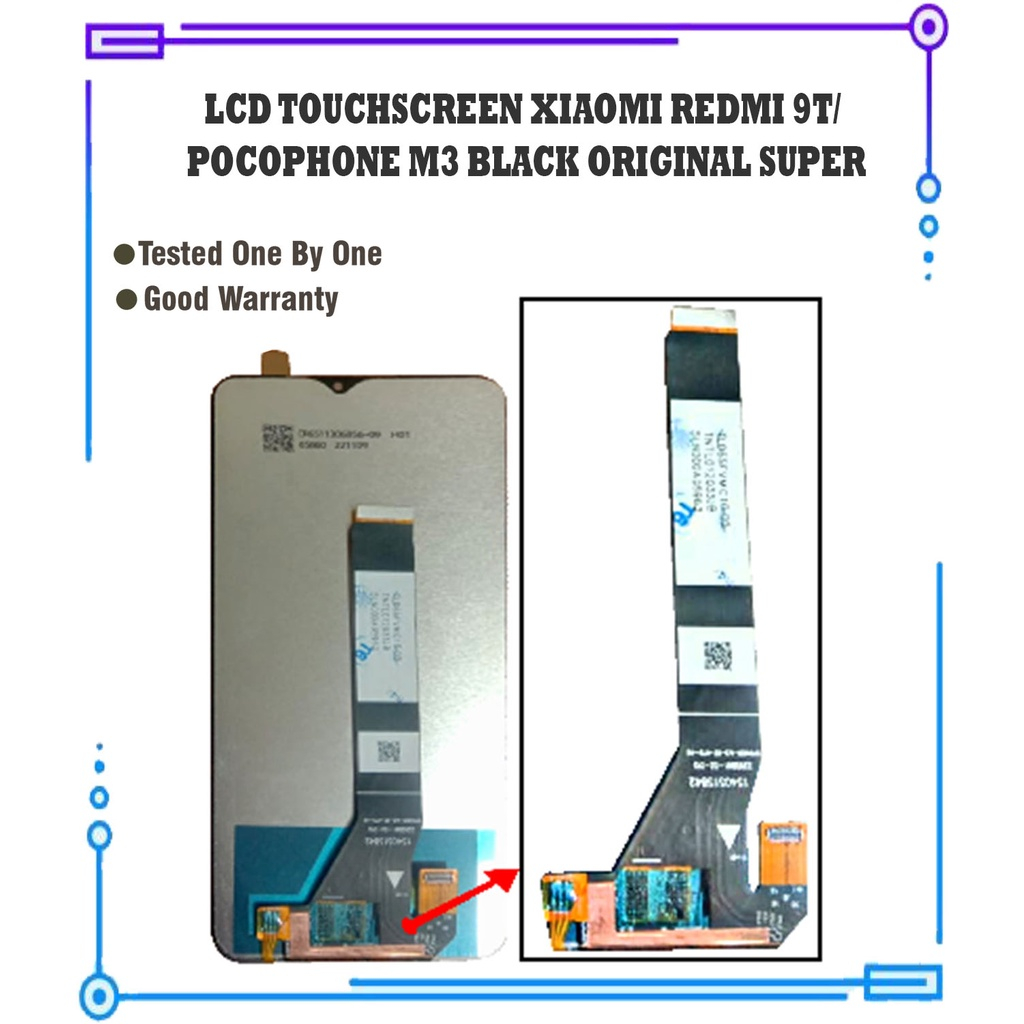 Jual LCD TOUCHSCREEN XIAOMI REDMI 9T - POCOPHONE M3 - BLACK - OG SUPER ...
