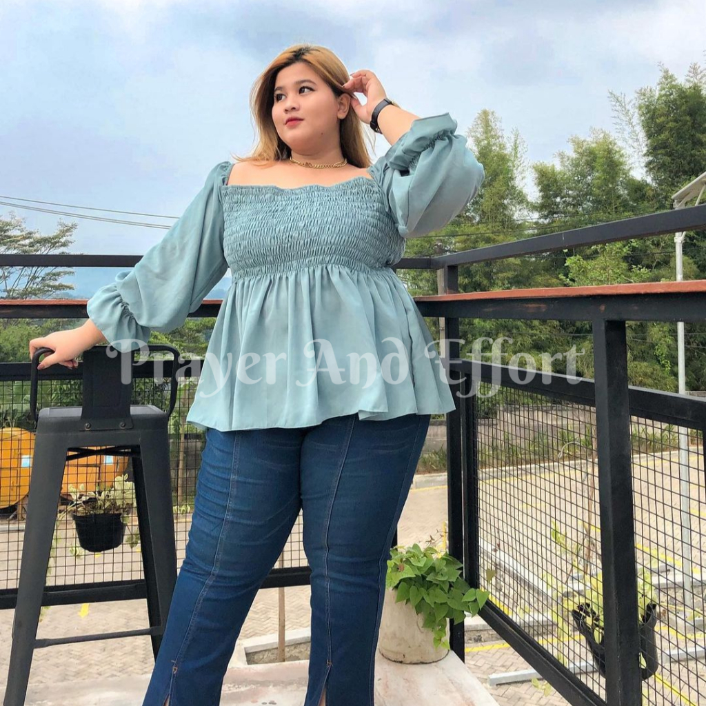 Jual Baju Atasan Sabrina Irise YURI Sabrina Crop Top Blouse Blus Korean Lengan Panjang/pendek ...