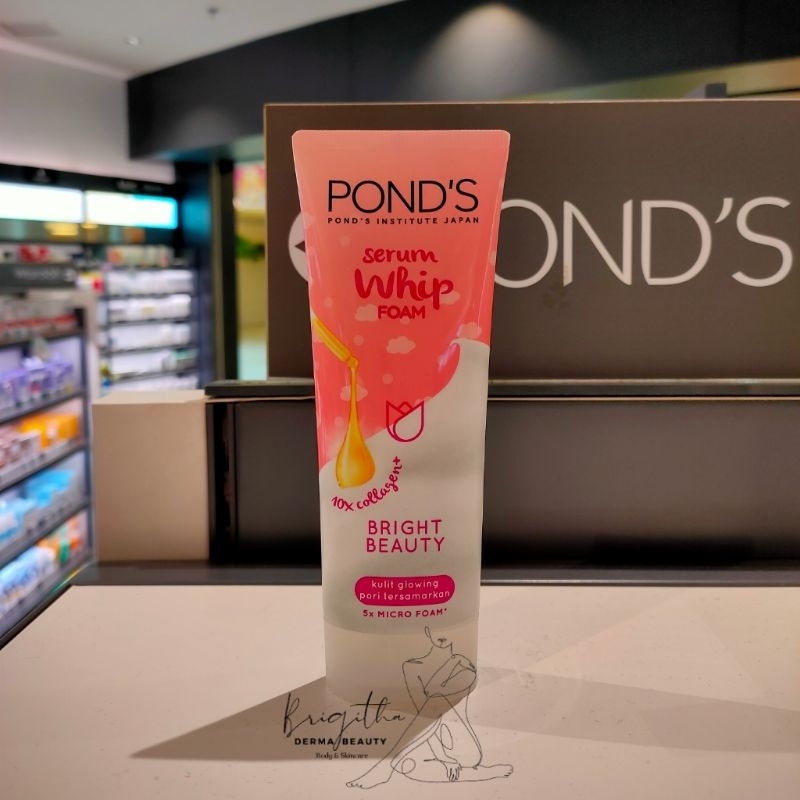Jual PONDS BRIGHT BEAUTY SERUM WHIP FOAM 10x COLLAGEN 100 GRAM | Shopee ...