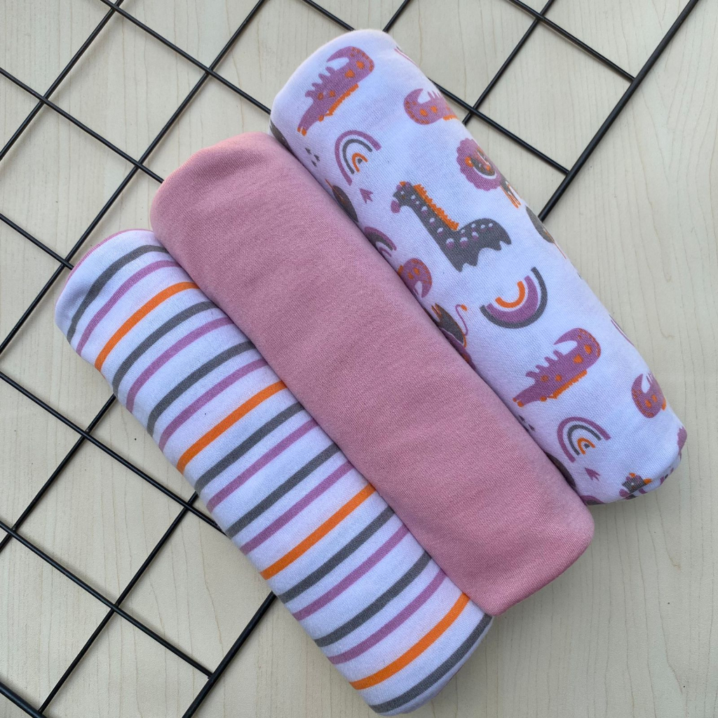 Jual AYAKAN BABY - 3 PCS Bedong Pernel Bayi Baru Lahir series dusty ...