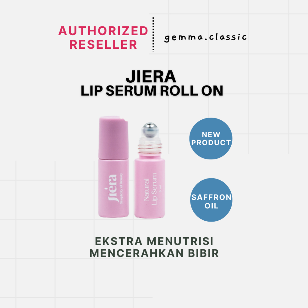 Jual Jiera Natural Lip Serum Roll On Pencerah Bibir 5ml | Shopee Indonesia