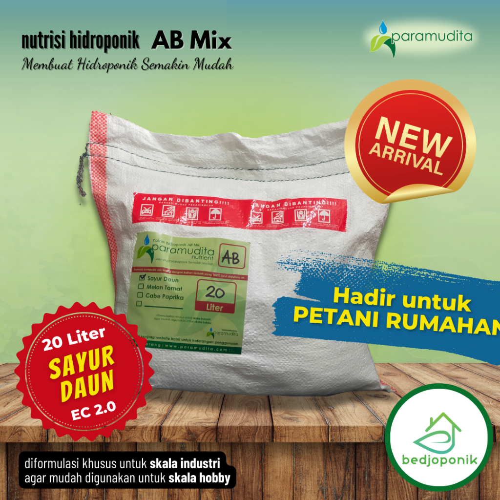 Jual 20 Liter AB Mix Sayur Daun Paramudita | PARAMUDITA NUTRIENT ...