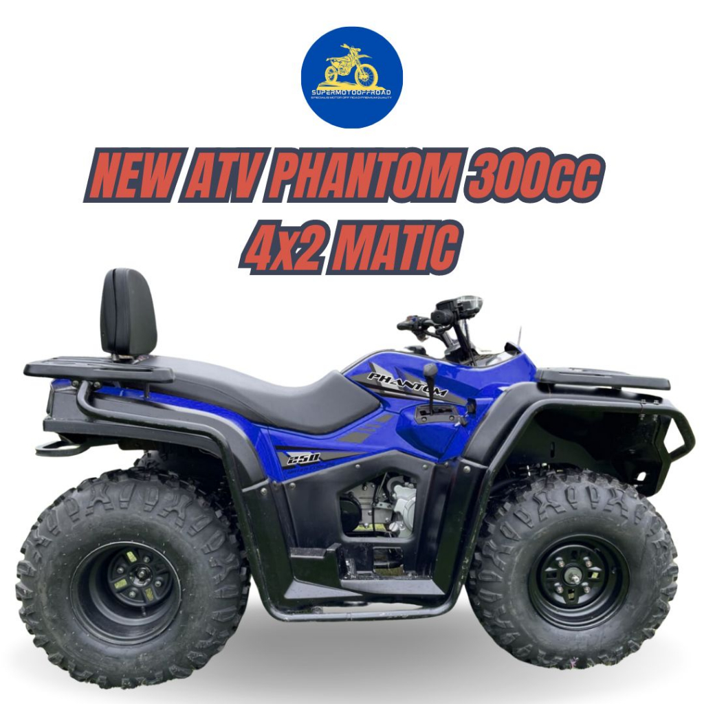 Jual NEW ATV PHANTOM 300CC 4X2 MATIC BLUE BIRU | Shopee Indonesia