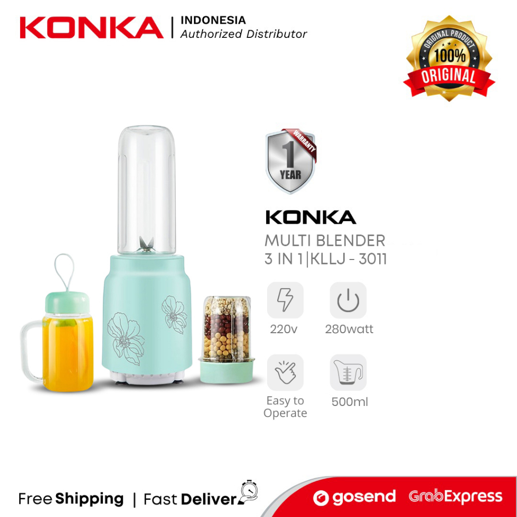 Jual KONKA Electric Multi Blender Elektrik Mini Grinder 3 in 1 - KLLJ ...