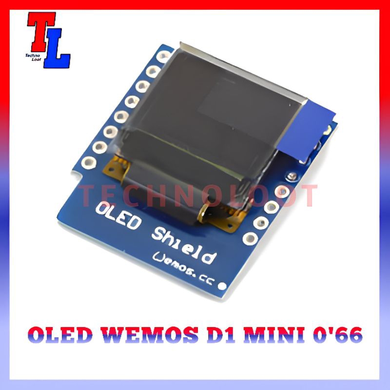 Jual OLED WEMOS D1 MINI 0.66" INCH DISPLAY SHIELD MODULE 12C llc 64×48 | Shopee Indonesia