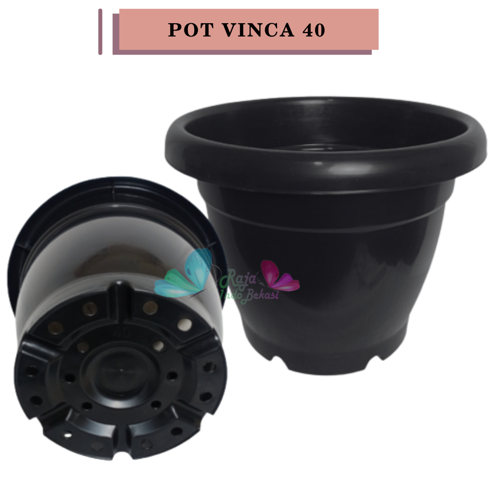 Jual Pot Bunga Vinca 40 Hitam Pot Kuping Grace Belimbing Strawberry ...