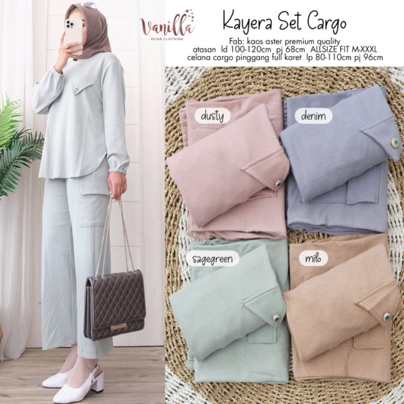 Jual OOTD SET !! KAYERA SET CARGO SUPER KEREN BY VANILLA | Shopee Indonesia