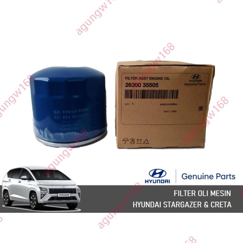 Jual FILTER OLI MESIN HYUNDAI CRETA, STARGAZER, GRAND AVEGA | Shopee ...