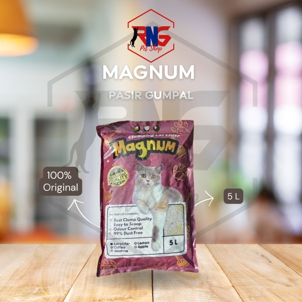 Jual Magnum Pasir kucing gumpal wangi Magnum cat litter | Shopee Indonesia