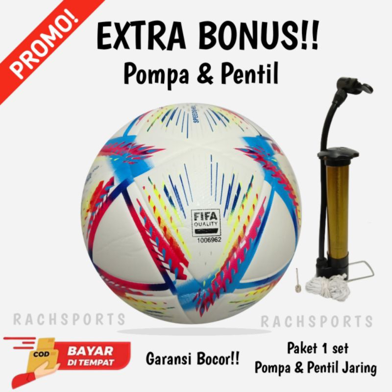 Jual ADIDAS Bola Sepak Adidas Al Rihla FIFA WorlCup 2022 ORIGINAL Bonus ...