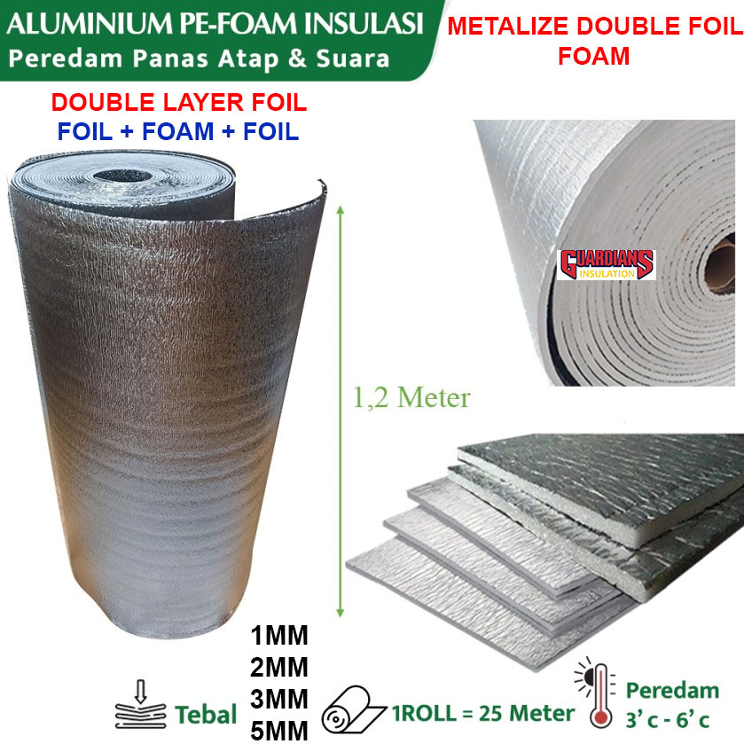 Jual Thermal Busa Foam Aluminium PE DOUBLE Foil / Peredam Panas dan ...