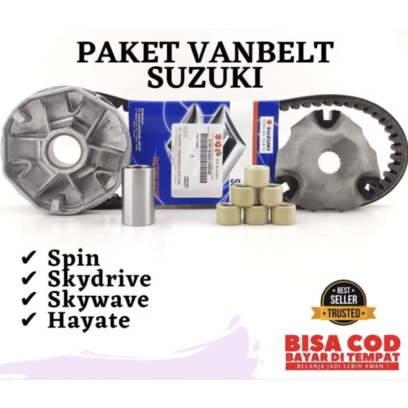 Jual Paket Cvt Vanbelt Plus Rumah Roller Set Assy Suzuki Spin Skywave Skydrive | Shopee Indonesia