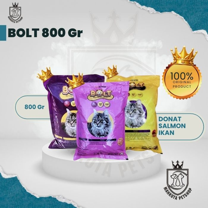 Jual Bolt makanan kucing repack 800 gram Catfood all varian Murah ...
