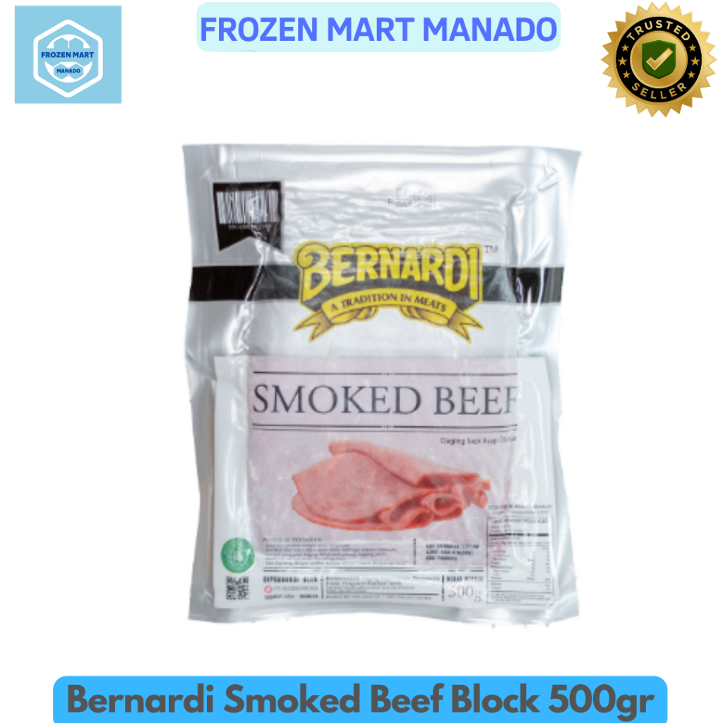 Jual Bernardi Smoked Beef Block 500gr - Frozen Mart Manado (Frozen Food ...