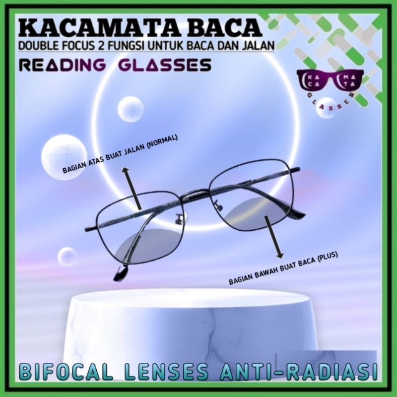 Jual Kacamata Baca Plus Double Focus | Frame Kacamata Wanita Jarak Jauh ...