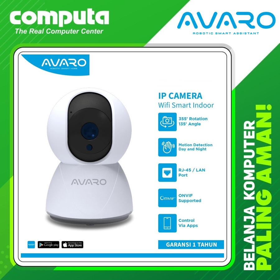 Jual AVARO - Smart CCTV WIFI IP Camera CCTV Indoor 2MP PTZ LAN CT01A | Shopee Indonesia