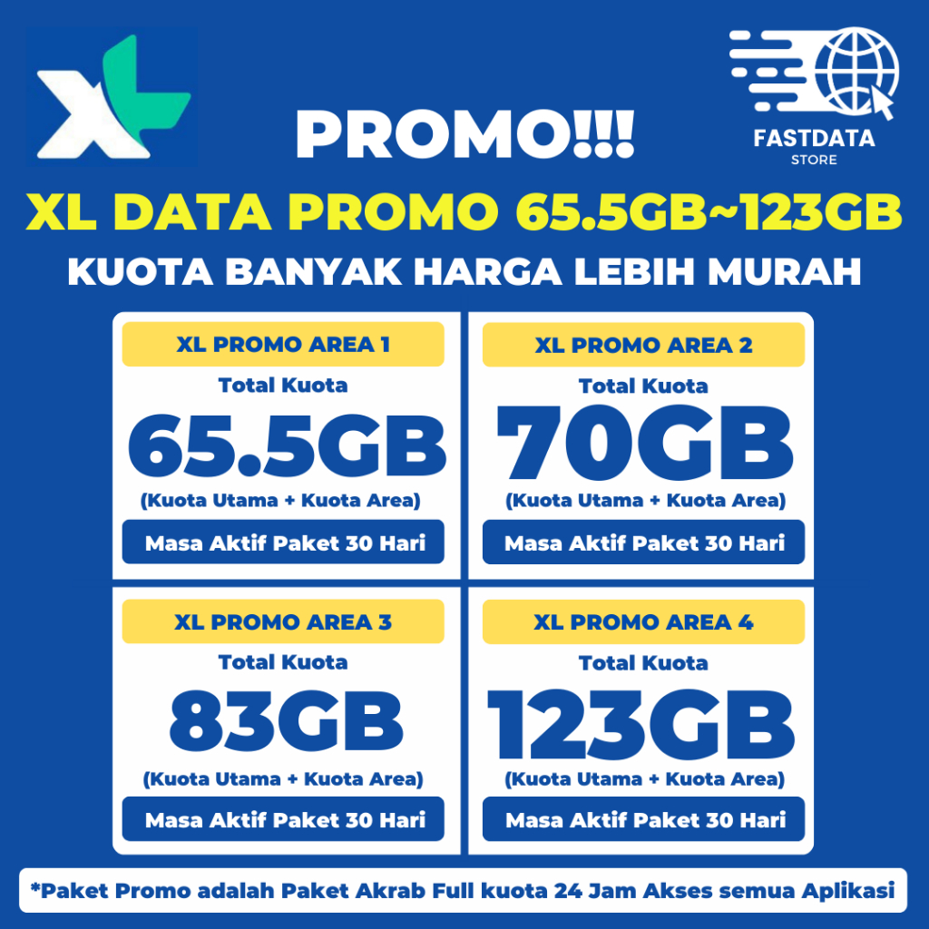Jual BIG PROMO!! PAKET DATA XL BIG KUOTA SUPER MURAH PROSES CEPAT ...