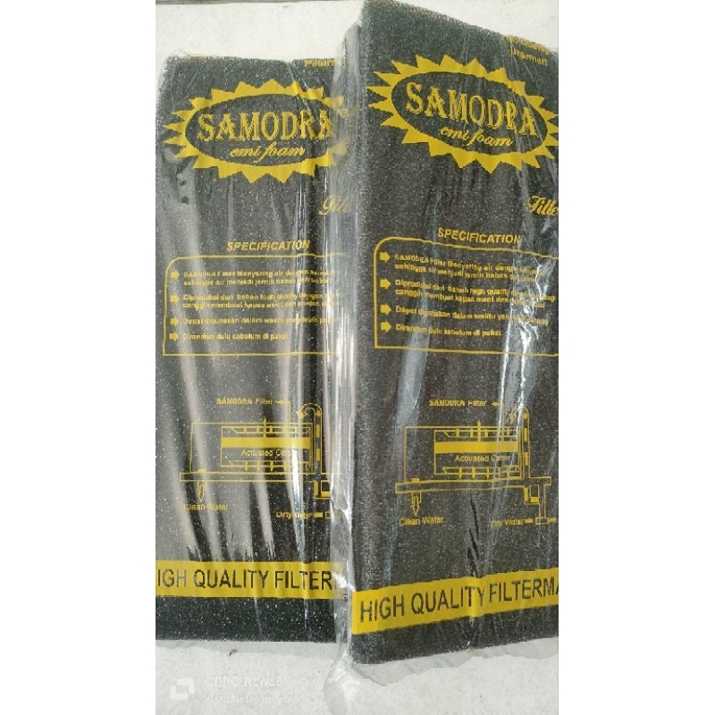 Jual Busa pori hitam bio foam filter aquarium asli ukuran 29x11x3 cm ...