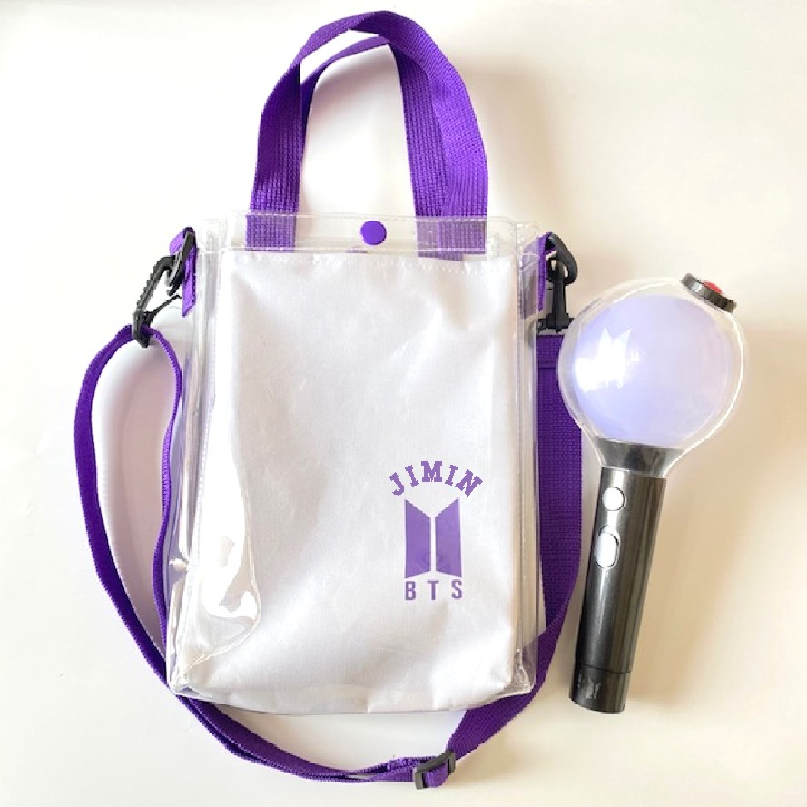 Jual TAS BTS SELEMPANG SLING BAG KANVAS MIKA UNGU TALI PANJANG DAN ...