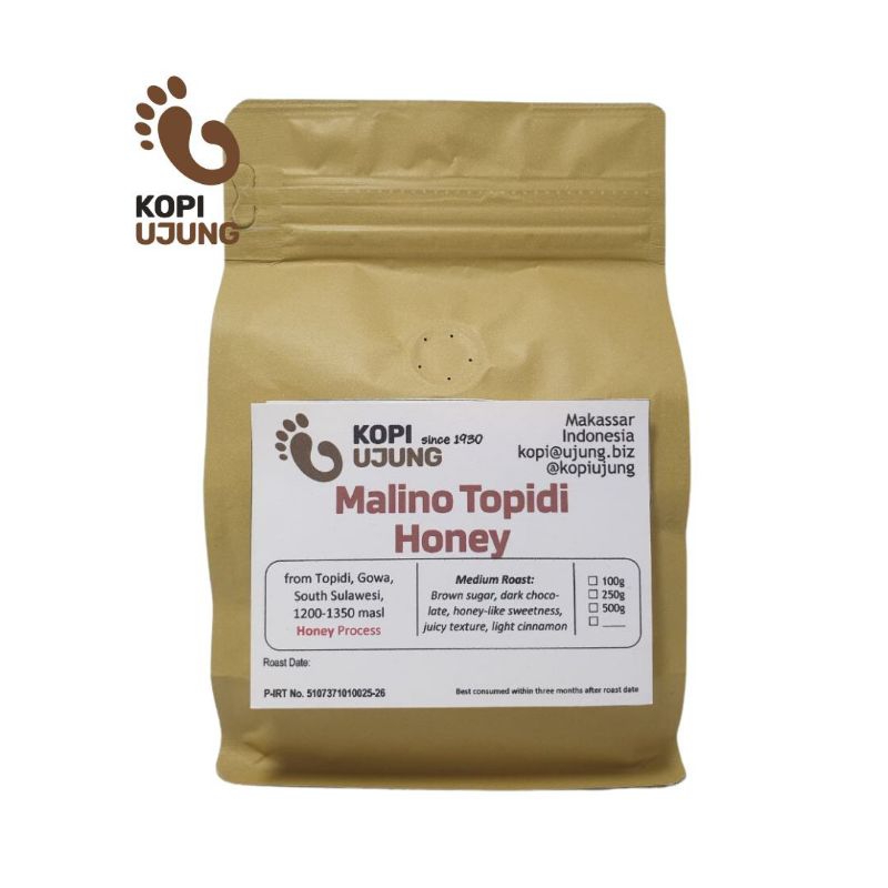 Jual Kopi Ujung Arabica Malino topidi Honey 250 Gram | Shopee Indonesia