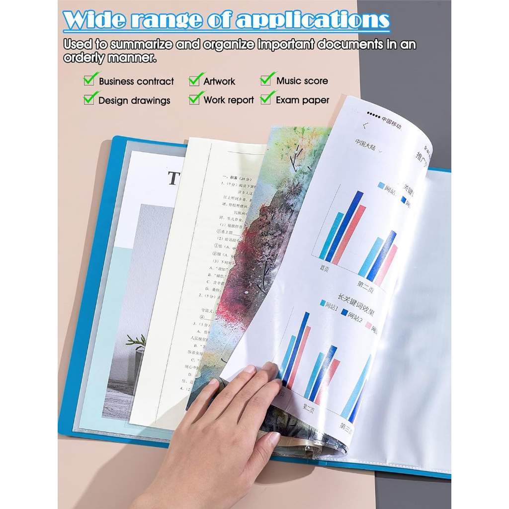 Jual Insert Clear Holder A4 F4 10,20,40 Lembar / Map Plastik Pocket / Dokumen Keeper / Plastik ...