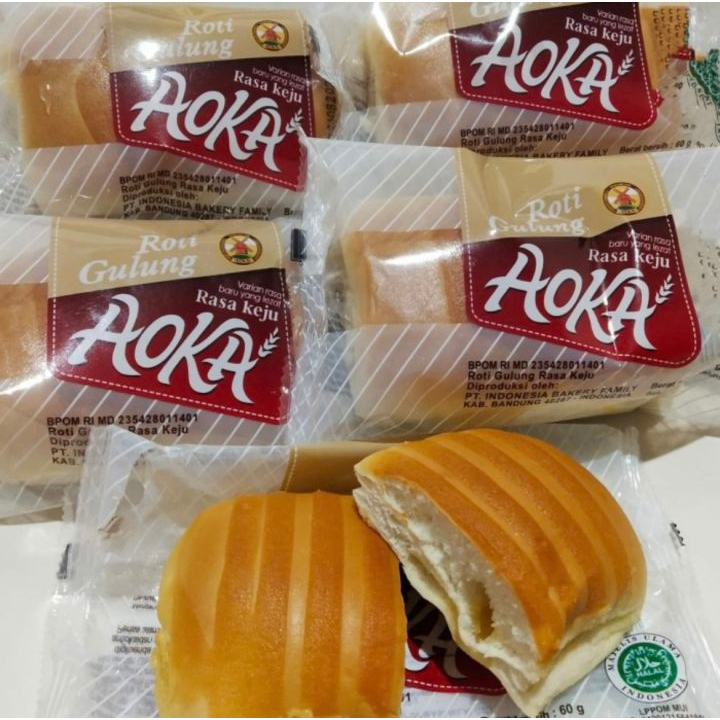 Jual Aoka roti gulung rasa coklat dan keju 10pcs | Shopee Indonesia