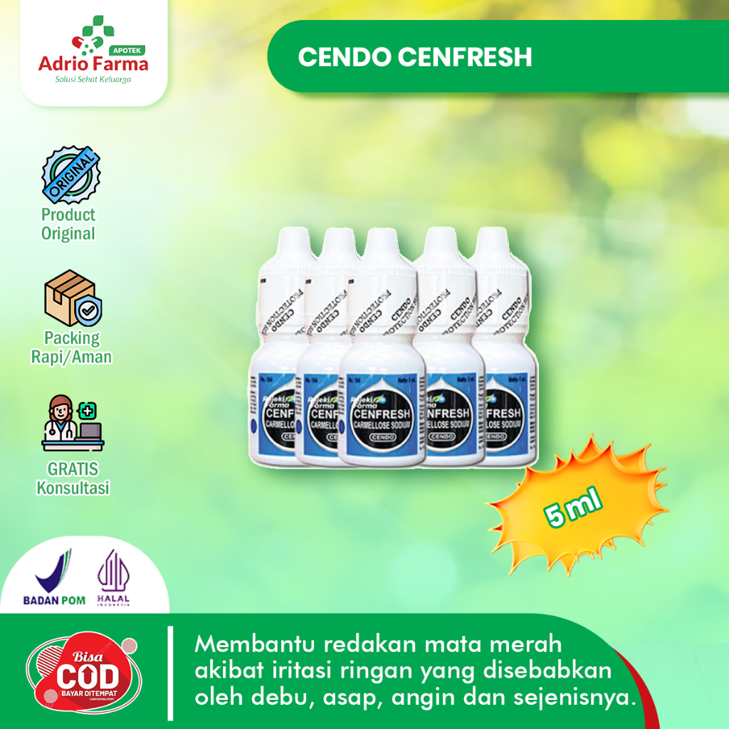 Jual CENDO - CENFRESH TETES MATA Botol @ 5ml - Meringankan Iritasi ...