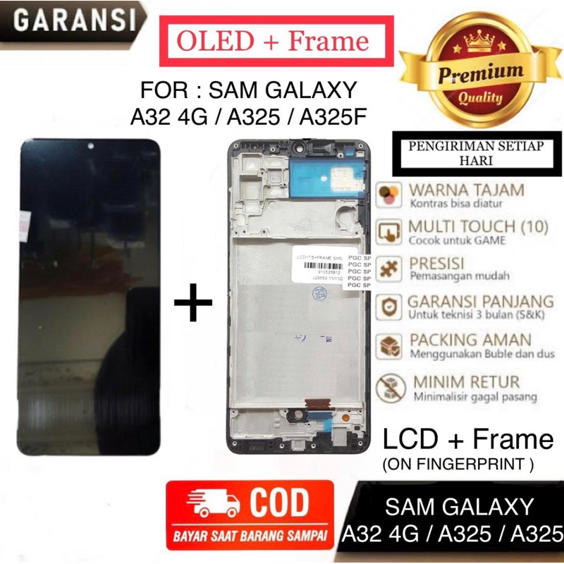 Jual Lcd Touchscreen SAM GALAXY A32 4G / A325 / A325F Fullset OLED-Frame- Incel ORIGINAL ...