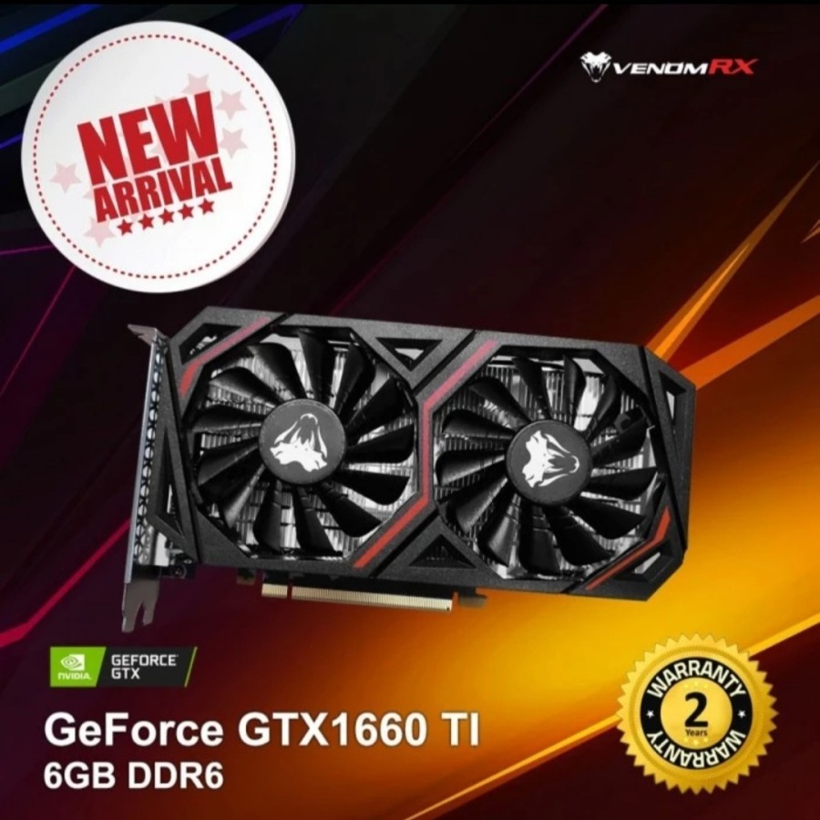 Jual VenomRX GTX 1660 TI 6GB D6 Dual Fan DDR6 Venom RX 6 GB 6GB 1660TI | Shopee Indonesia