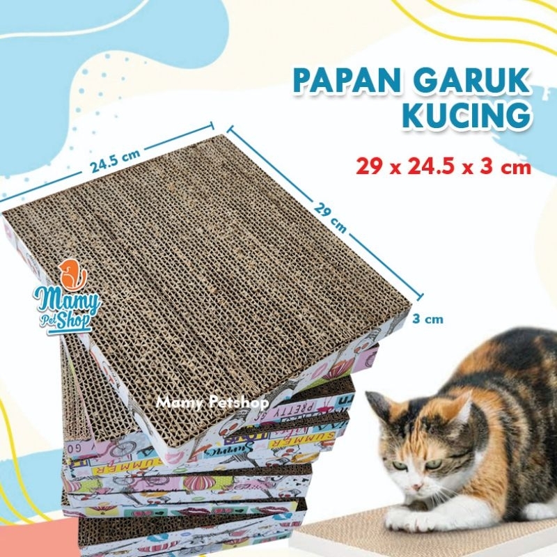 Jual CAT SCRATCHER PAPAN GARUK KICING size 29 x24.5x3 cm | Shopee Indonesia