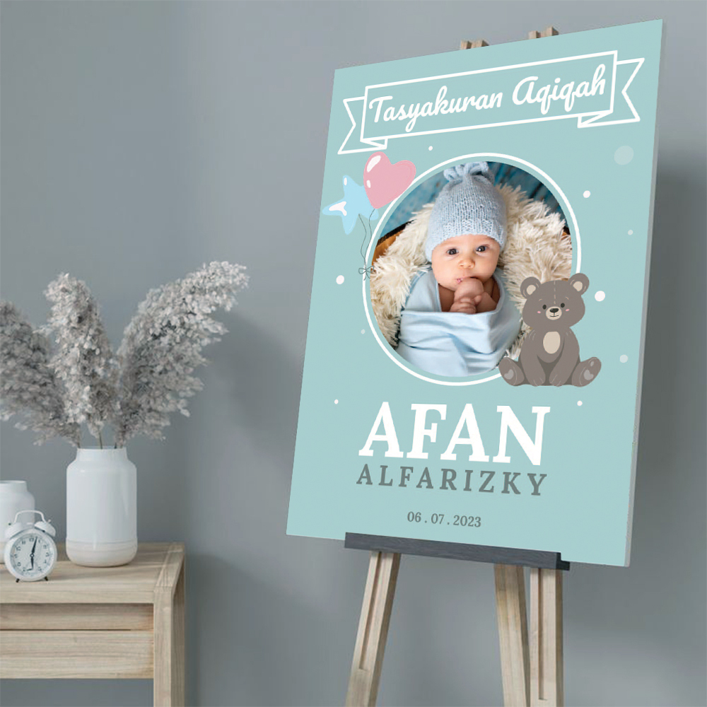 Jual Papan Welcome Baby Sign Aqiqah Khitan Dekorasi Tasyakuran Standing ...