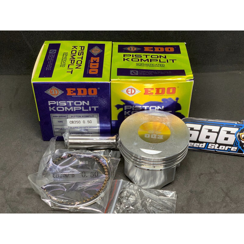 Jual piston untuk tiger merk edo racing CB250 uk 66 atau ov 0.50 pin 15 ...