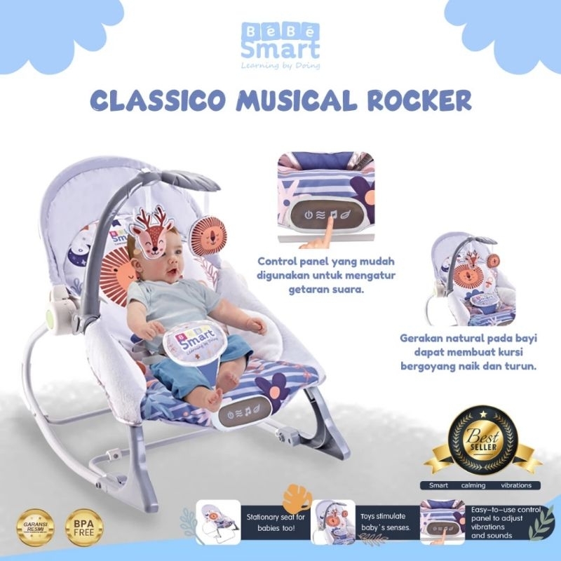 Jual Bebe Smart Baby Bouncer Classico Musical Rocker Bayi | Shopee ...