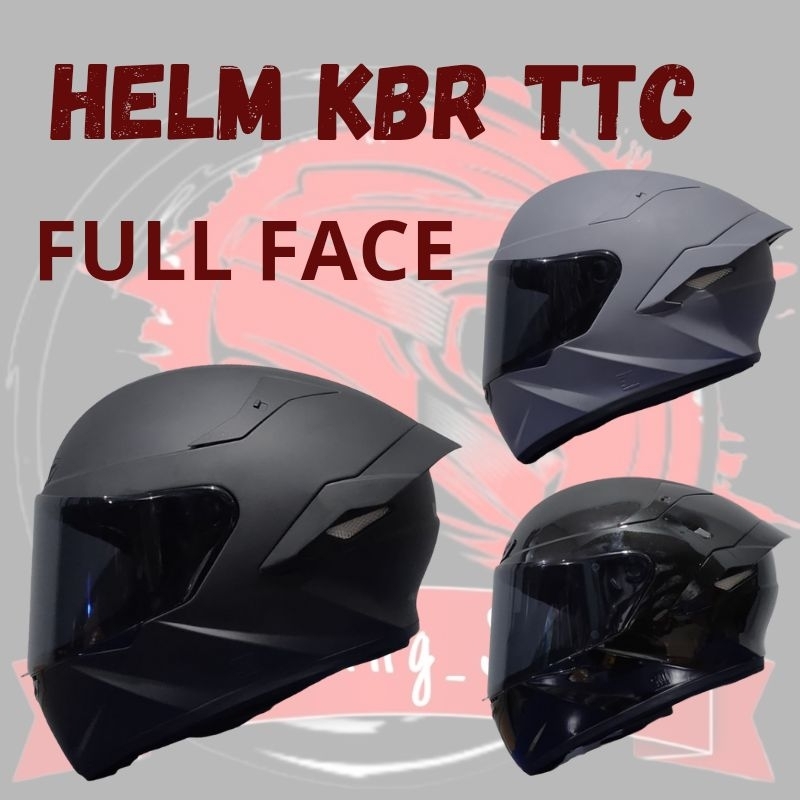 Jual HELM KBR TT COURSE / TTC // vrc motif FULL FACE SOLID POLOS SNI ...