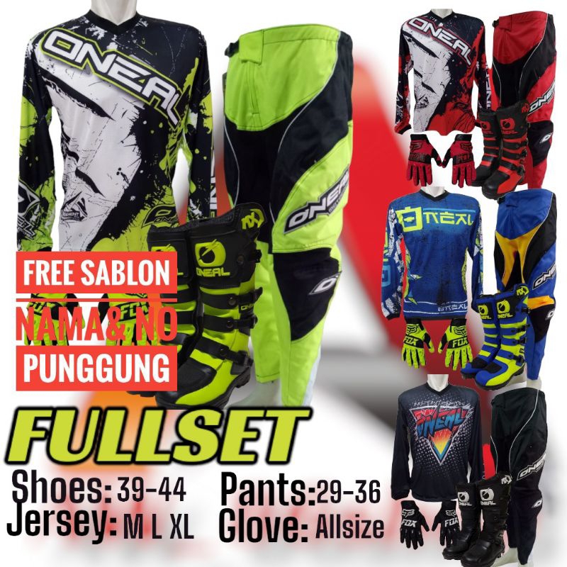 Jual JERSEY SETELAN BAJU TRAIL CROSS SATU SET TRABAS (GRATIS CETAK NAMA ...