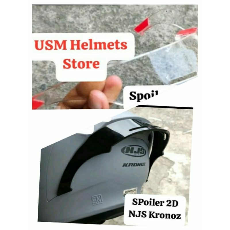 Jual Spoiler Helm NJS Kronoz, 2 Dimensi, Lengkap dengan Lem 3 M, Kuat ...