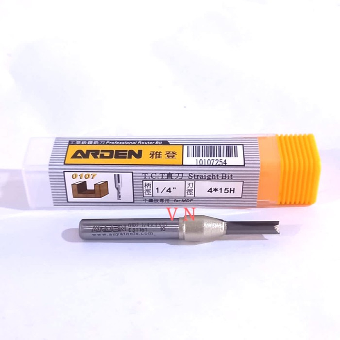 Jual Mata Router/Profil CNC 4mm x 15mm As 1/4 Full TCT Straight Bits ...