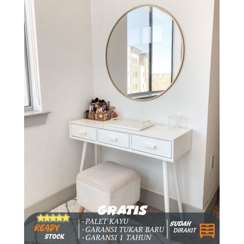 Jual Meja Rias 3 Laci Minimalis MR02 Meja Makeup Meja Kosmetik Meja ...