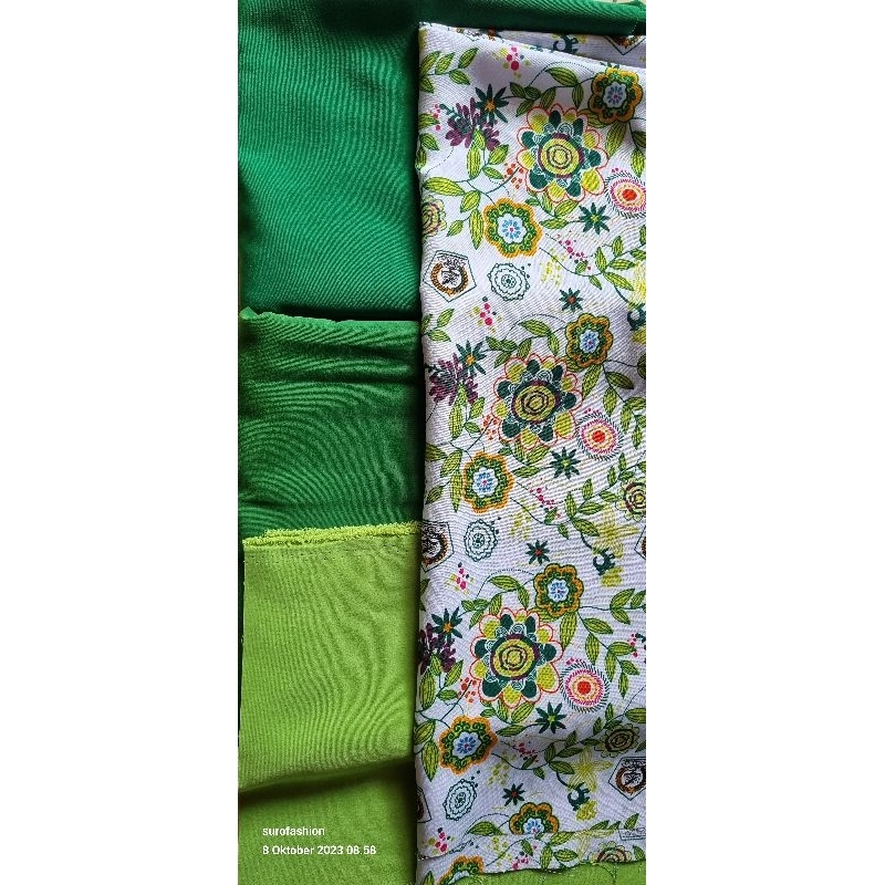 Jual PAKET HEMAT BATIK FKDT DAN POLOS buat celana atau rok bahan bsy 1 ...