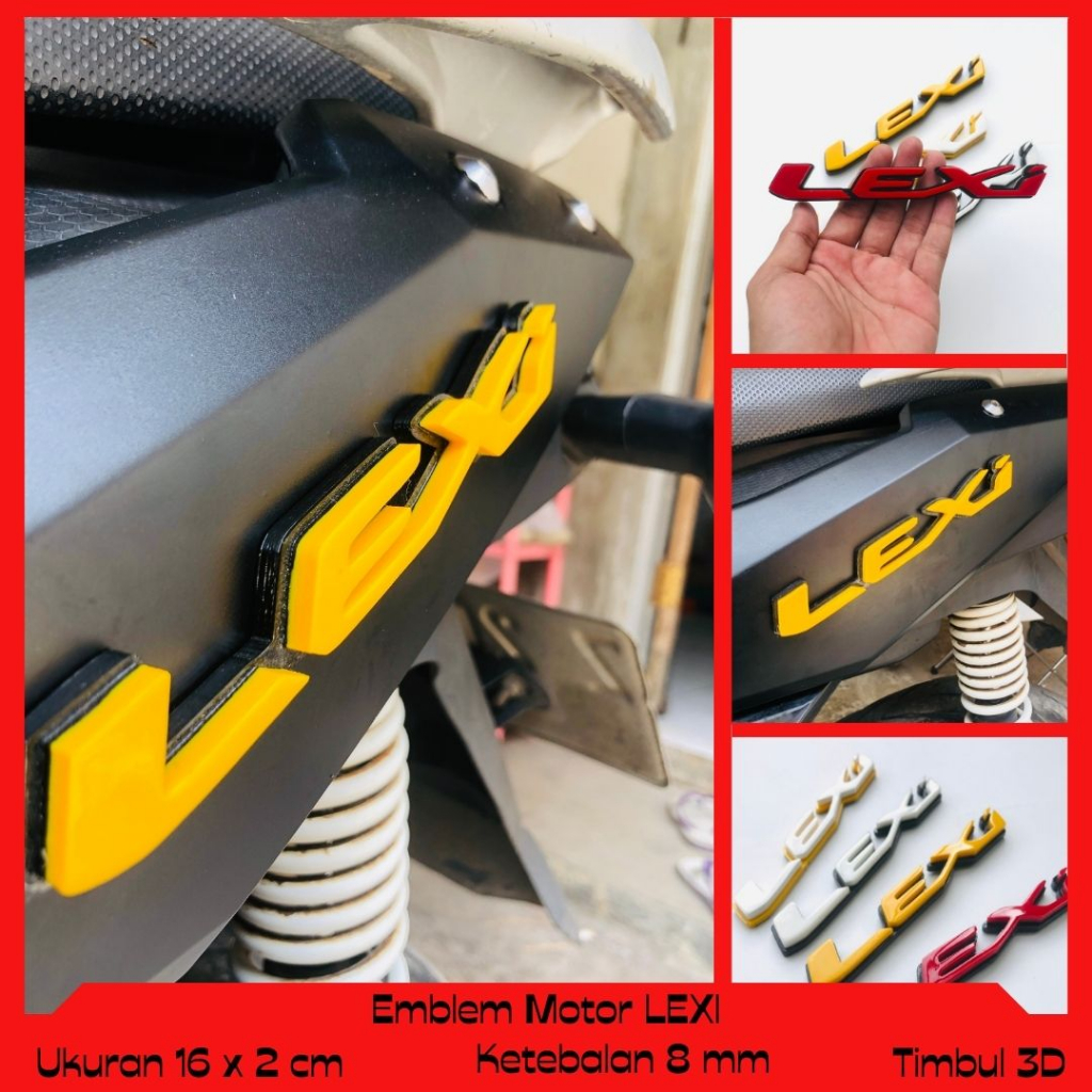 Jual EMBLEM MOTOR LEXI VARIASI 3D TIMBUL BAHAN DARI FIBERGLASS BUKAN ...