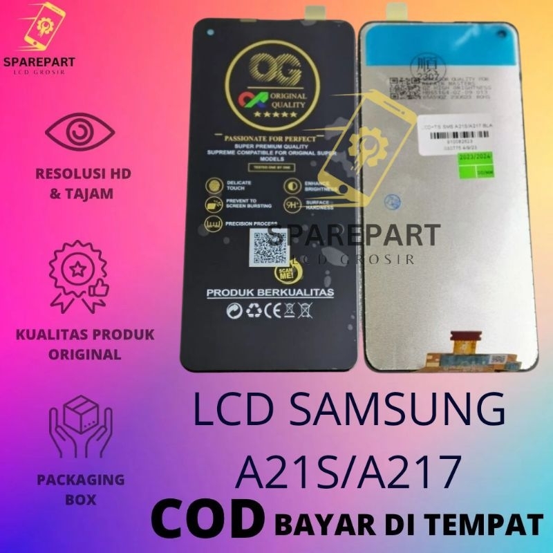 Jual LCD FULLSET SAMSUNG A21S/A217 ORIGINAL COMPLETE TOUCHSCREEN LCD ...