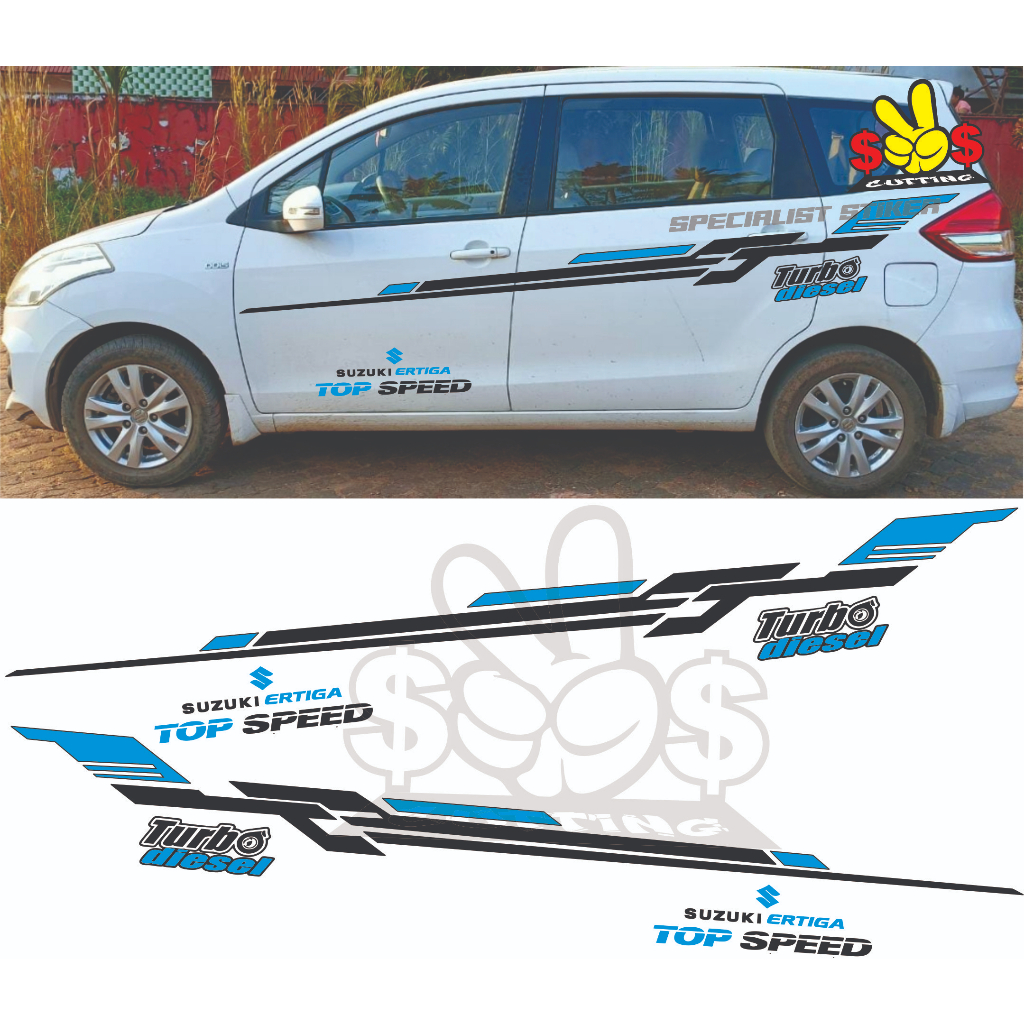 Jual Stiker Mobil Suzuki Ertiga Diesel Model List Top Speed | Shopee ...