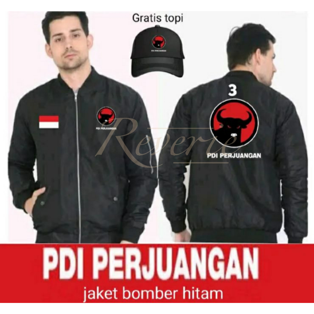 Jual BOMBER JAKET PDIP 3 OUTER PARTAI PDI PERJUANGAN TIMSES KAMPANYE ...