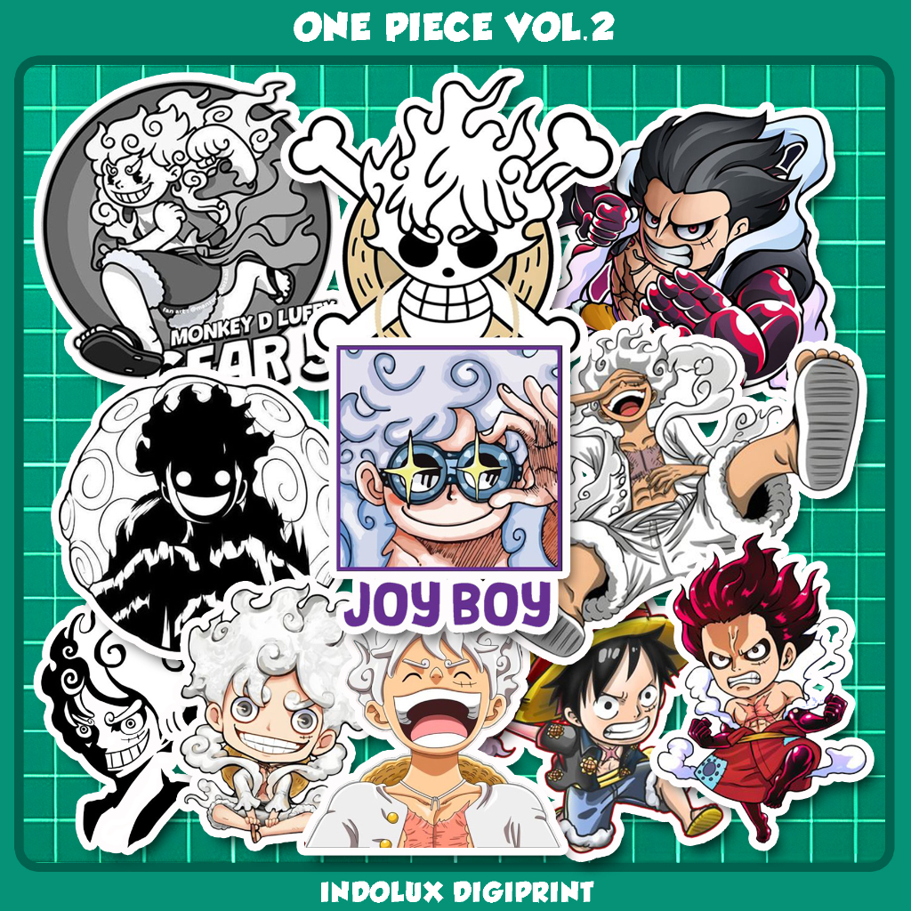 Jual Sticker Luffy Joy Boy Sun God Nika 26 Pcs Stiker Anime One Piece ...