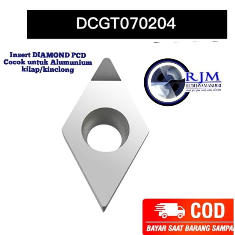 Jual insert diamond PCD DCGT 07 02 04 for alumunium kilap kinclong ...