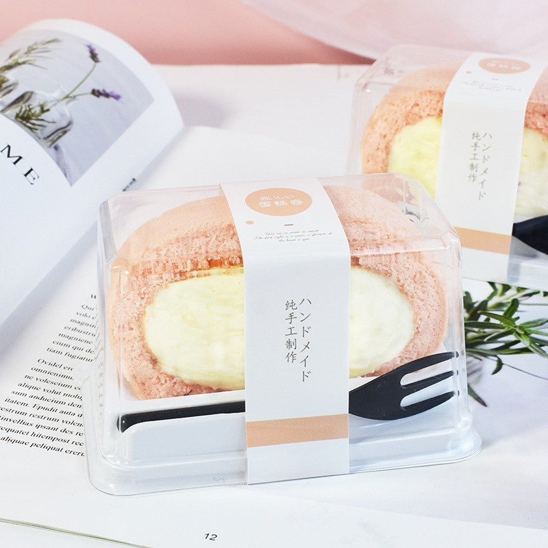 Jual 10pcs korean dessert box mika roll cake kotak gulung bolgul mini ...