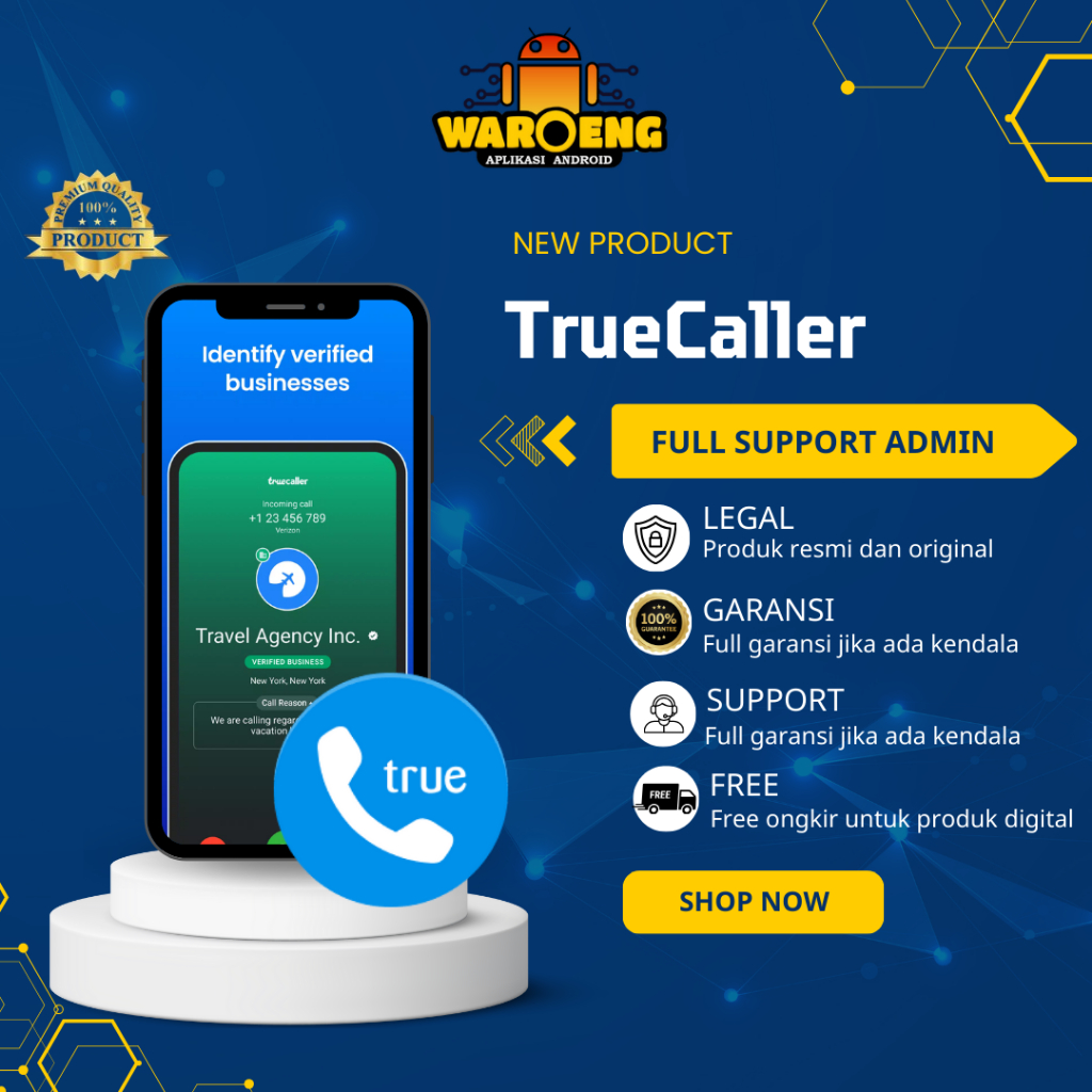 Jual TrueCaller Pro Premium No Trial Full Version Lifetime Bergaransi ...
