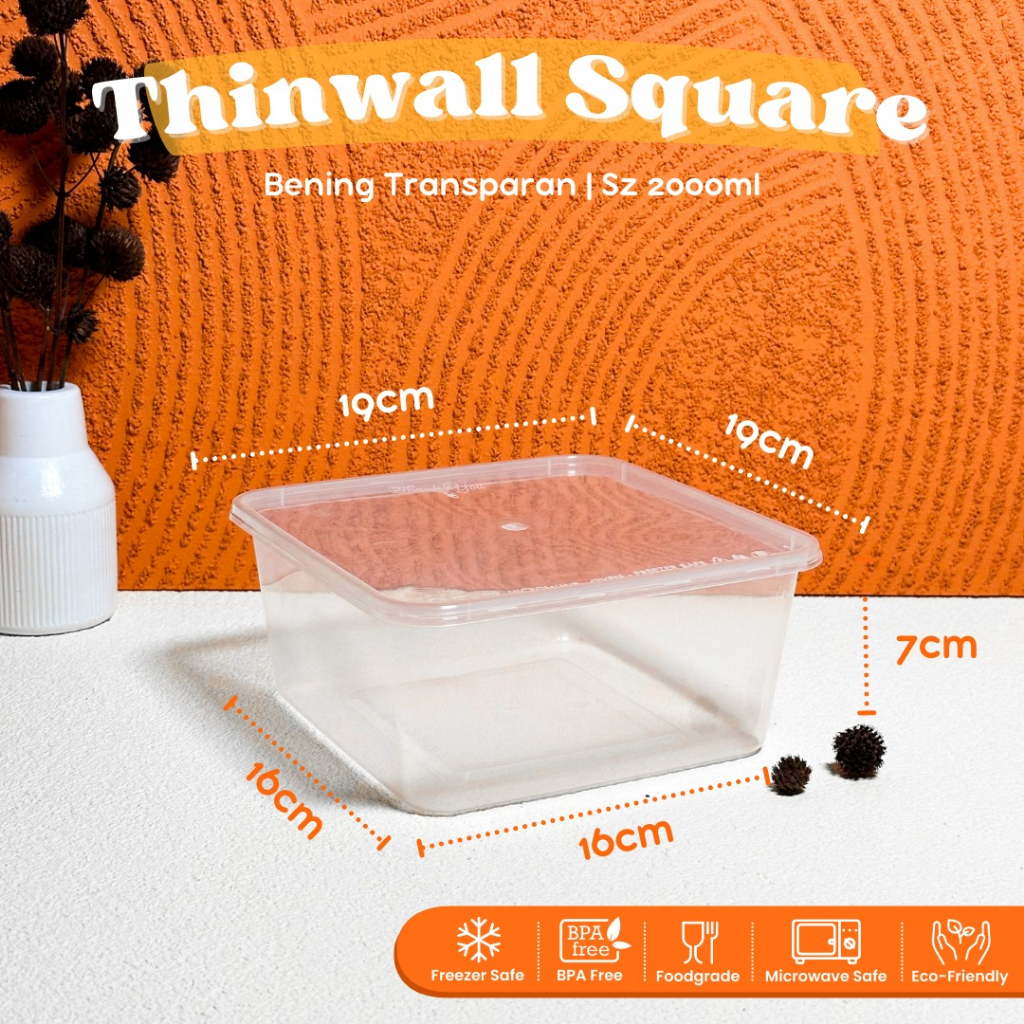 Jual [ISI 25 PCS] Thinwall Victory Square 1000ml 1500ml 2000ml 3000ml ...