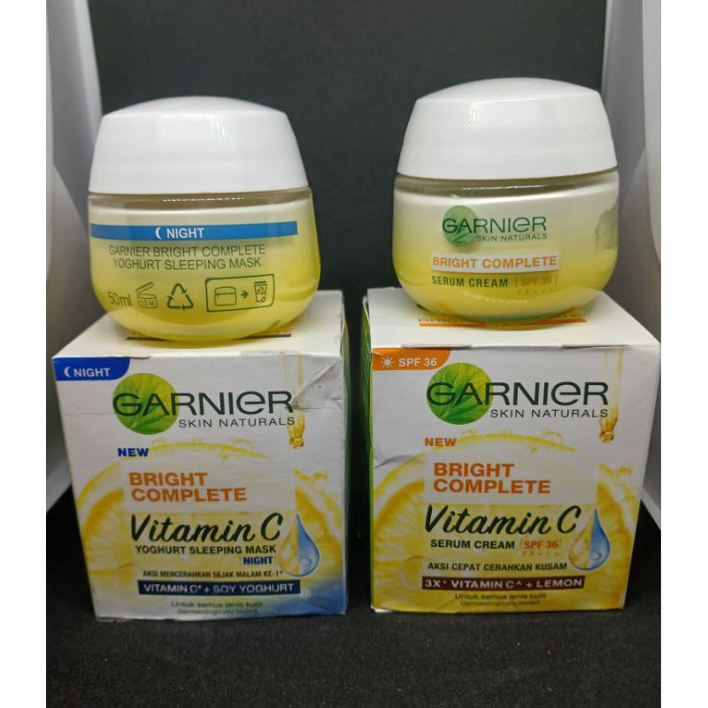 Jual GARNIER BRIGHT COMPLETE PERFECT DAY 30 ML & NIGHT NIGHT YOGHURT ...