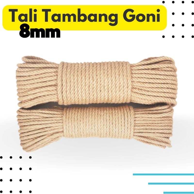Jual Tali goni 8mm / tali garukan kucing / tali rami / Tali Tambang ...